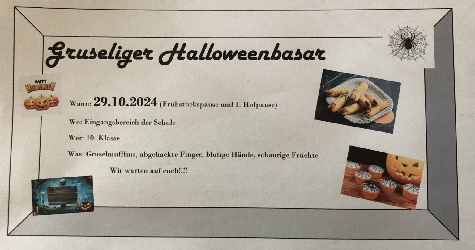 Gruseliger Halloween-Basar – Staatliche Gemeinschaftsschule Joseph Meyer